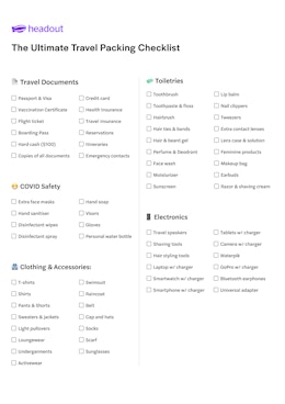 Printable Trip Pack List Road Trip Packing List Road Trip Packing 